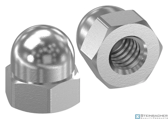 (10X) TUERCA HEXAGONAL de acero inoxidable M4, DIN 1587, A2 | STEINBACHER© EUR 2,63 - PicClick FR