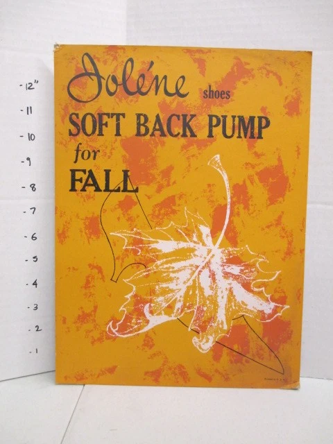 JOLENE SHOES SOFT back pump FALL 1960s store sign women's clothing ...