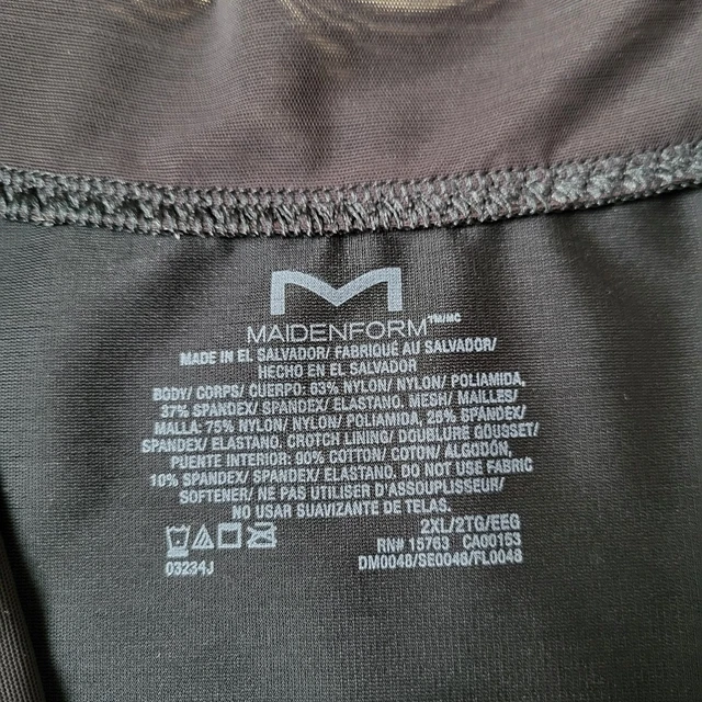 NWT MAIDENFORM SINGLET Women's Size XXL Black Wear Your Own Bra Shap ...