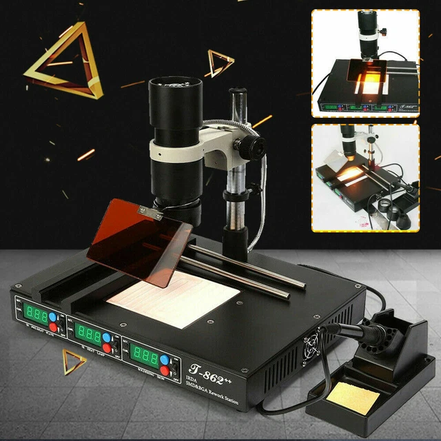 T862++ BGA IR Welder Infrared Rework Station SMD Welder Heating Repair ...