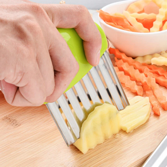 WAVY ONION POTATO Slice Crinkle French Fries Salad Cutting Chopped Tool ...
