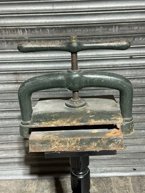 ANTIQUE CAST IRON Book Press Vintage Bookbinding Nipping Press Working ...