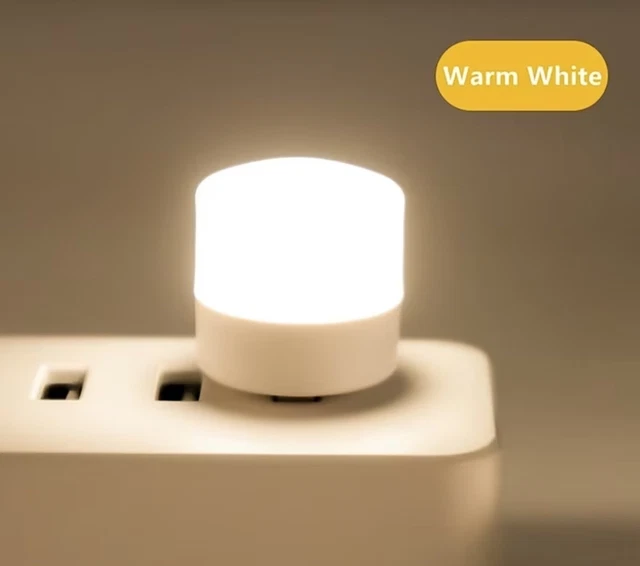MINI USB PORTABLE LED Mini Night Light Small Round Lamp Computer Mobile Power £2.99 - PicClick UK
