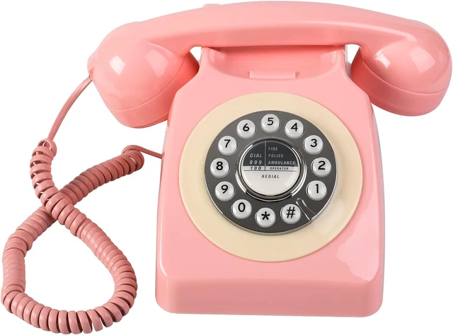 RETRO LANDLINE TELEPHONE Classic Vintage Corded Phone Old Fashioned ...