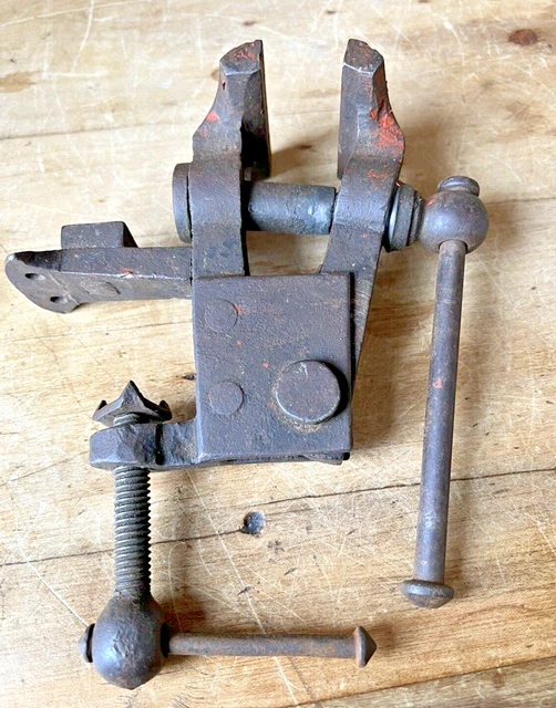 OLD VINTAGE ANTIQUE Bench Vice Table Top Hobby Vice Garage Shed Or ...