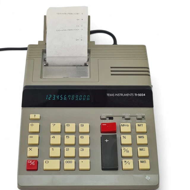 TEXAS INSTRUMENTS TI-5135 SV Mains Electric Calculator Vintage For ...