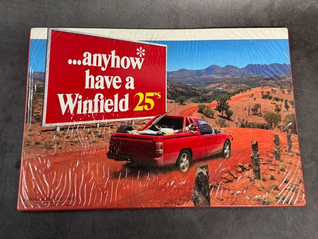 VINTAGE WINFIELD 25'S Cigarette Advertising Sign Mat Shop Sign RED ...