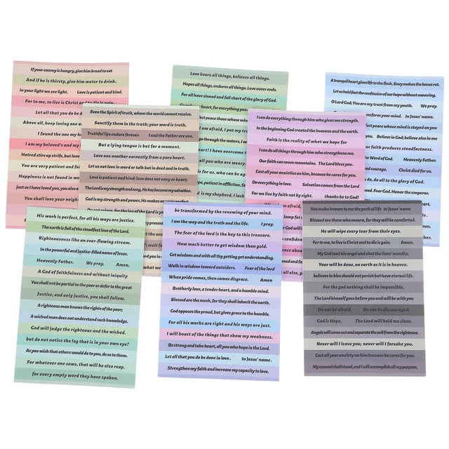 8 SHEETS BIBLE Stickers Inspirational Quotes Scrapbook Decorative £7.15 ...
