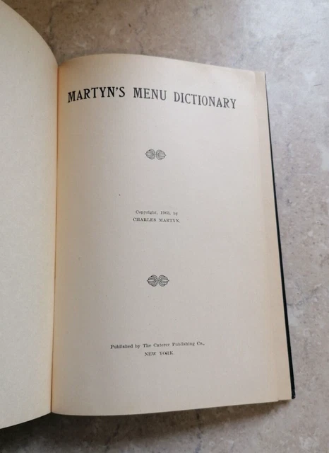 MARTYNS MENU DICTIONARY - MARTYN food translator French Spanish German ...