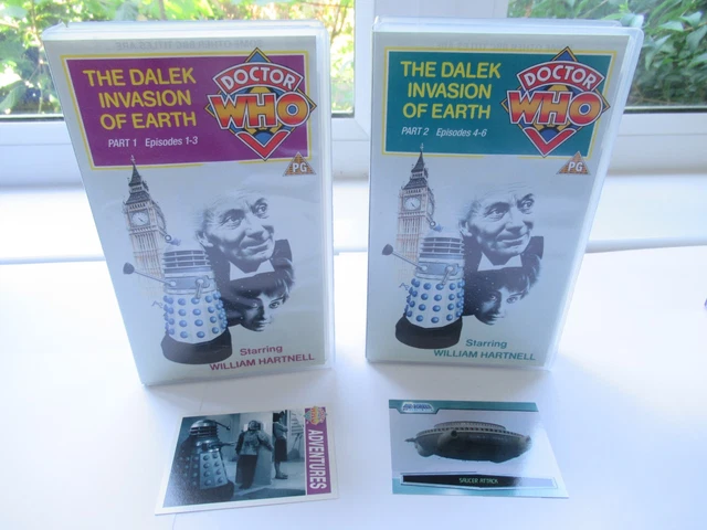 DOCTOR WHO THE Dalek Invasion Of Earth VHS Double Pack/William Hartnell ...