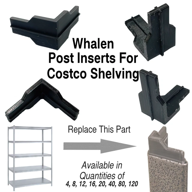 WHALEN POST INSERT Corner Plastic Connector Costco Shelving Unit 5 ...
