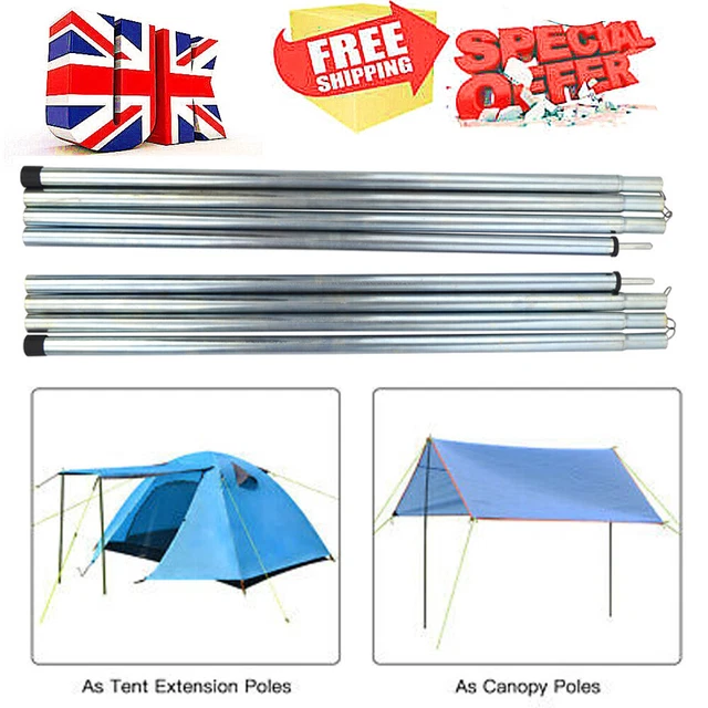 UNIVERSAL TENT CANOPY Tarp Poles Tent & Awning Porch Poles Various ...