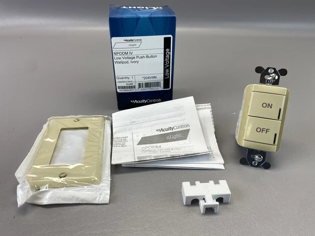 SENSORSWITCH NPODM IV Push Button Wall Switch Ivory 2 Button New $38.76 ...