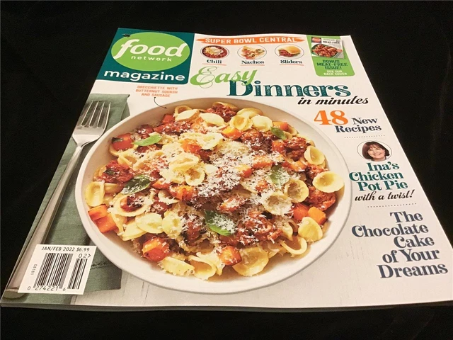 FOOD NETWORK MAGAZINE Jan/Feb 2022 Easy Dinners in Minutes 48 New ...