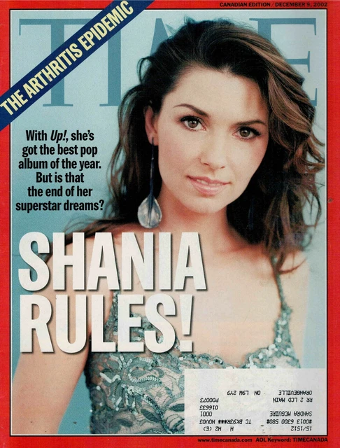 RARE (CANADA EDITION) - TIME MAGAZINE - SHANIA TWAIN -December 9, 2002 ...