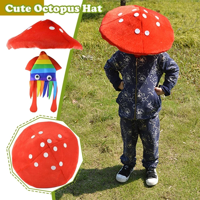 NOVELTY CUTE HEADGEAR Funny Hat Octopus Hat Halloween Hat Party ...