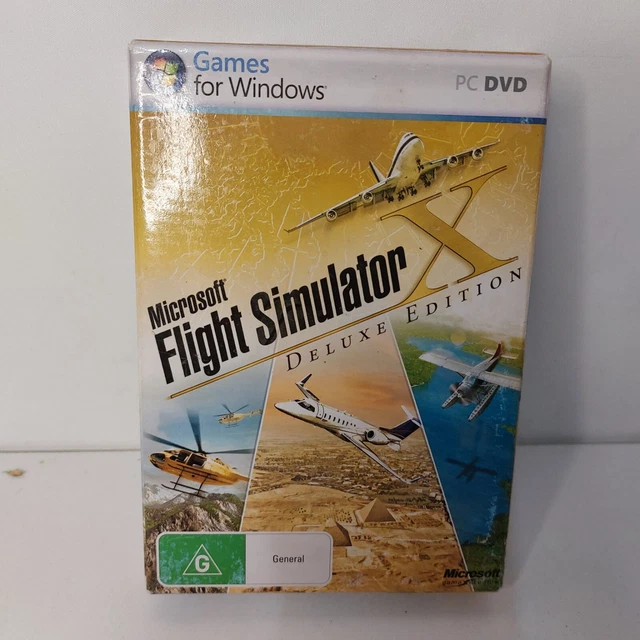 MICROSOFT FLIGHT SIMULATOR X Deluxe Edition PC Original Box, Manuals ...