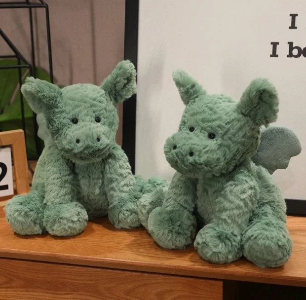 CUTE VALENTINE'S GIFT: Medium Jellycat Fuddlewuddle Green Dragon Plush ...