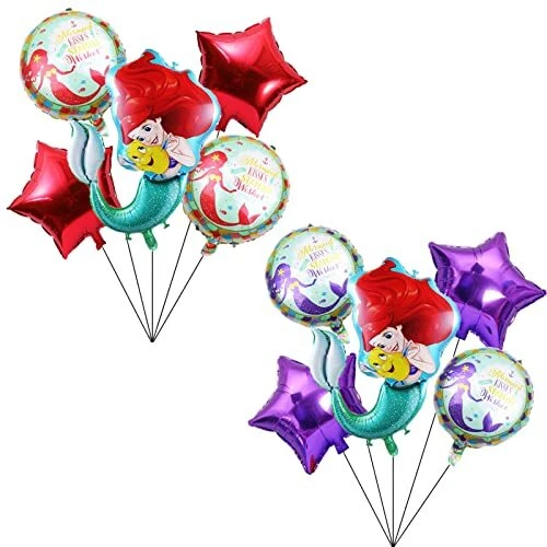 DECORATION ANNIVERSAIRE SIRENE 10 Pièces Ballon Sirene Ballons en Aluminium de S EUR 22,49 ...