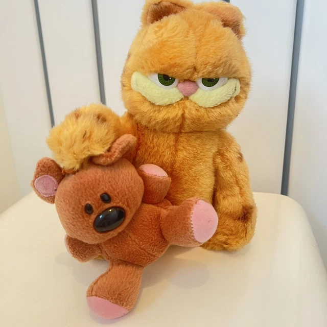 VINTAGE GARFIELD THE Movie Soft Toy Plush With Pookie Teddy Bear 2004 8 ...