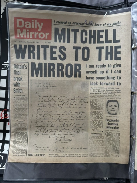 RARE THE KRAYS And Frank Mitchell Daily Mirror Original Good Condition ...