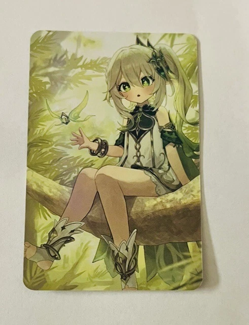 GENSHIN IMPACT NAHIDA Photocard Holo Raster Anime Gacha Game Card ...