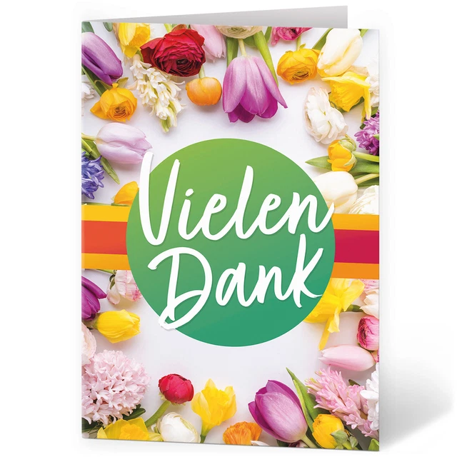 GROSSE XXL DANKESKARTE Klappkarte Grußkarte zum Bedanken Danke sagen ...