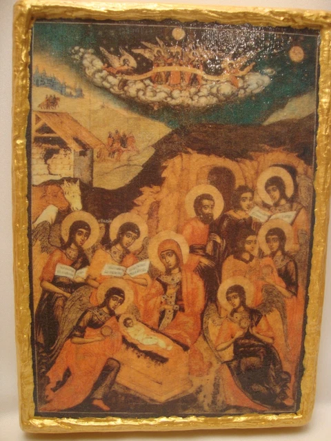 JESUS CHRIST NATIVITY Eastern Orthodox Religious Christian Icon Art ... JESUS CHRIST NATIVITY Eastern Orthodox Religious Christian Icon Art ...