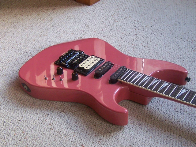 ROSS MORRIS HURRICANE 1980s Original super Strat Fender Tremolo. Salmon ...