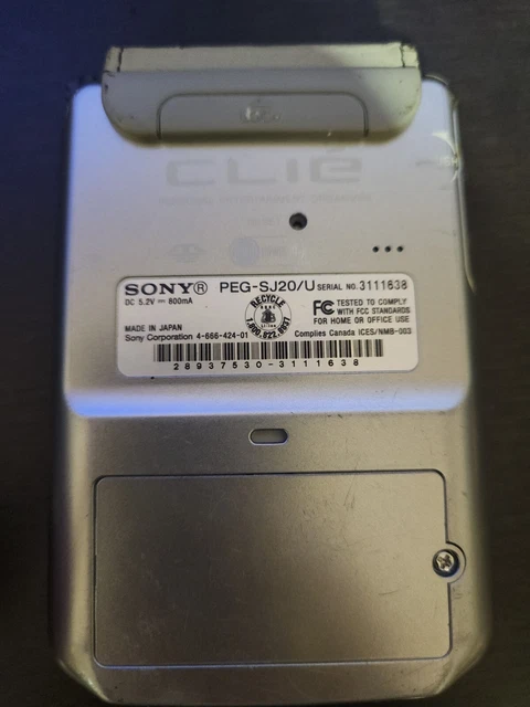 VINTAGE SONY CLIE PEG-SJ20 Retro Handheld PDA - Classic Electronics ...