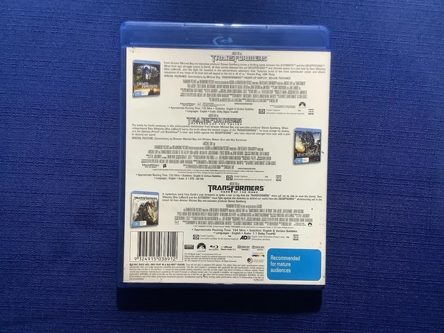 TRANSFORMERS : MOVIE 1-3 | Boxset (Box Set Box Set, Blu-ray, 2012) Like ...