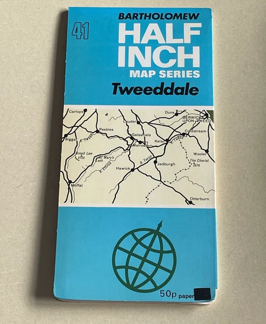 BARTHOLOMEW, HALF INCH Paper Map, No: 41, Tweeddale, 1970's £3.80 ...