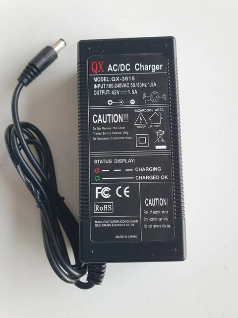 ORIGINAL WINDGOO M11-A M12 E ELECTRIC SCOOTER AC DC CHARGER ADAPTER 42V ...