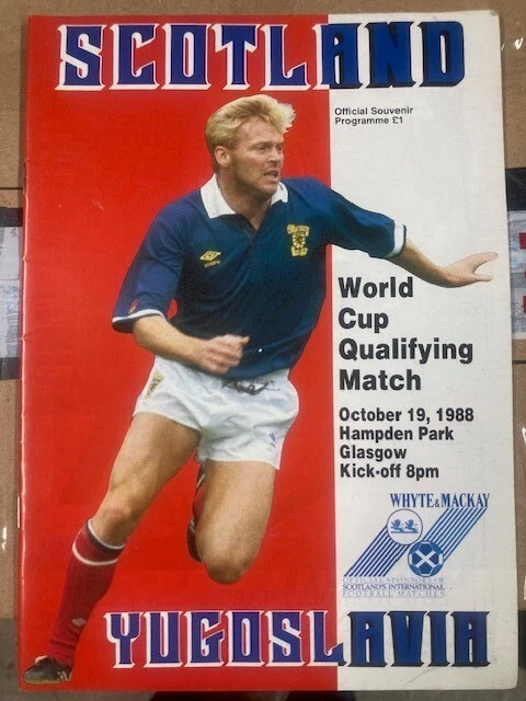 PROGRAMME - SCOTLAND v Yugoslavia, 1990 FIFA World Cup qualifier ...