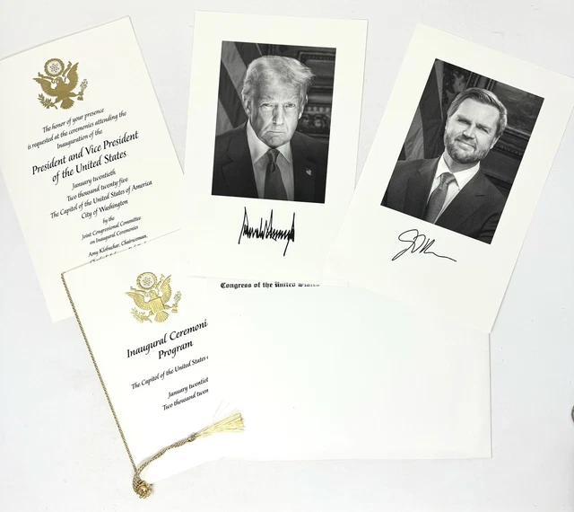 2025 DONALD TRUMP J.D. Vance Presidential Inauguration Program Invite ...