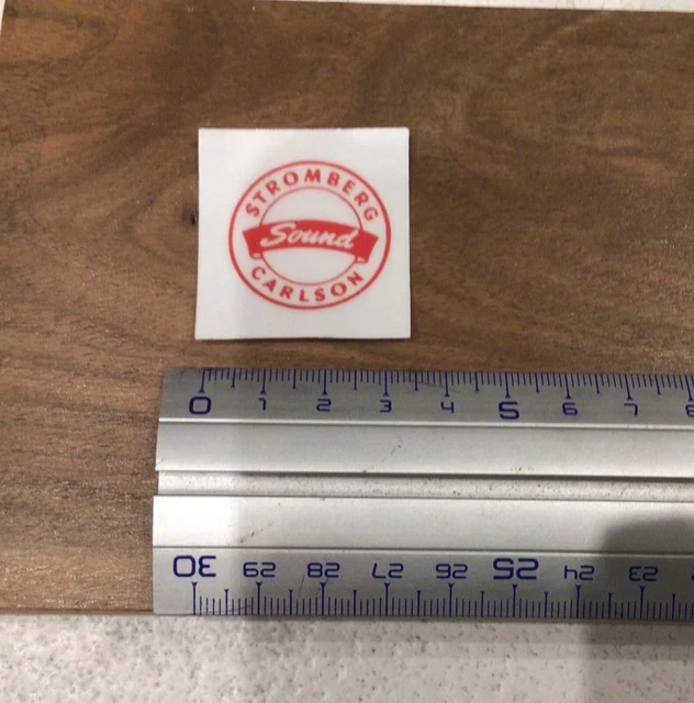 STICKER EMBLEM STROMBERG Carlson vintage amp tube amplifier Valve ...