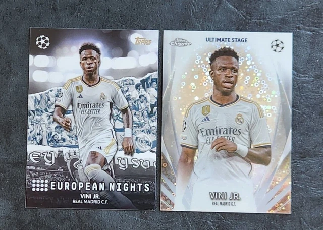 2023-24 TOPPS UEFA CC VINI JR 2x lotto Euro Nights & Ultimate Stage ...