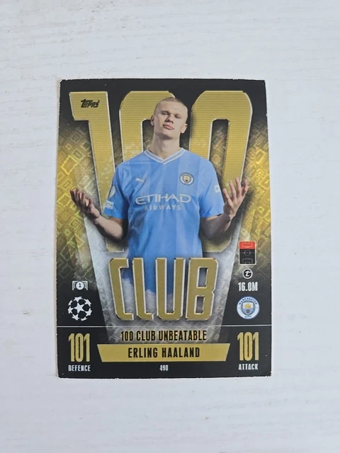 MATCH ATTAX 2023/24 UEFA Erling Haaland 100 Club Unbeatable #490 ...