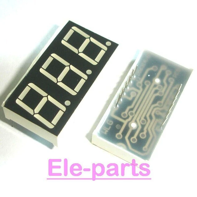 10 PCS 3 Digits 0.56" GREEN NUMERIC LED DISPLAY 7 segment Common Anode ...