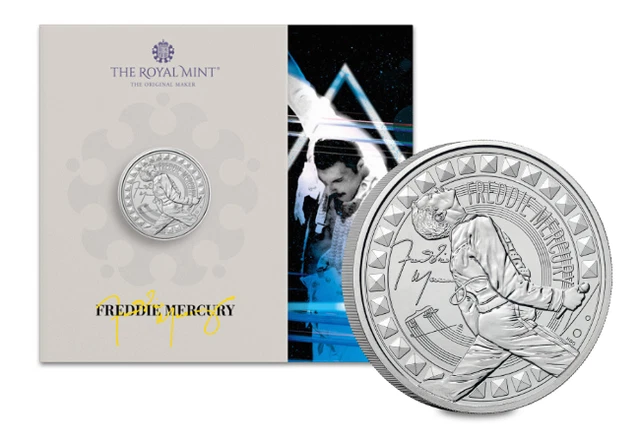 2025 MUSIC LEGEND FREDDIE MERCURY £5 COIN Official Royal-Mint ...