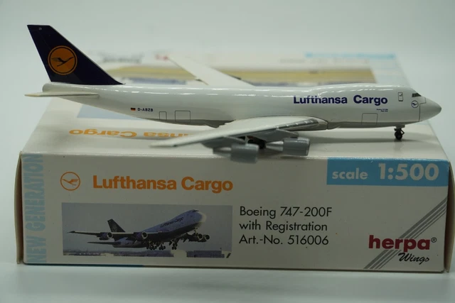 HERPA WINGS 1:500 Lufthansa Cargo Boeing 747-200F D-ABZB New York (516006) NG EUR 43,99 ...