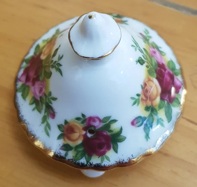 ROYAL ALBERT OLD Country Roses Miniature Teapot Lid £10.00 - PicClick UK