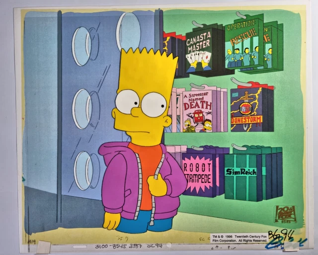 Bart Simpson Becomes A Shoplifter Original Production Cel The Simpsons £60000 Picclick Uk