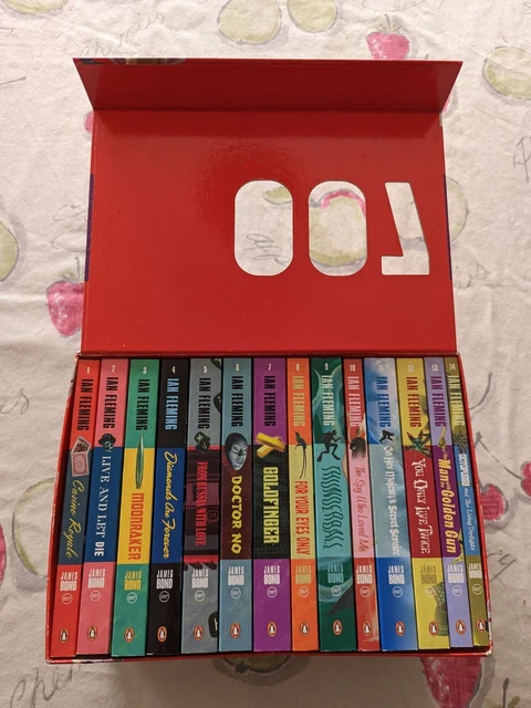 VINTAGE JAMES BOND 007 Ian Fleming Book Collection Box Set 14 Books £ ...