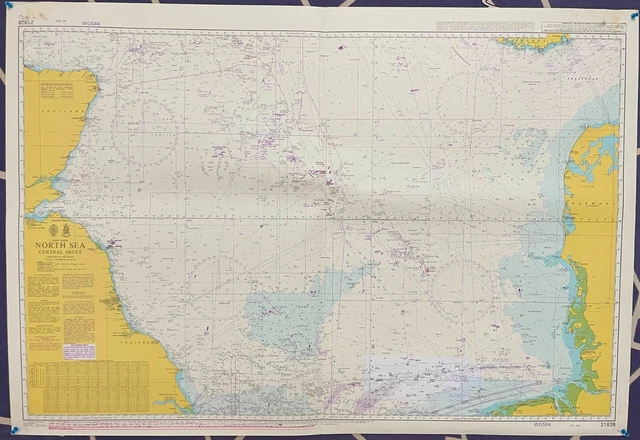 ADMIRALTY 2182B NORTH SEA CENTRAL SHEET Map Chart Marine Nautical ...