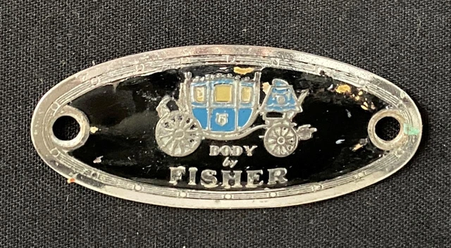 FISHER COACHBUILDER MOTOR Car Suppliers Name Plate Emblem Badge ...