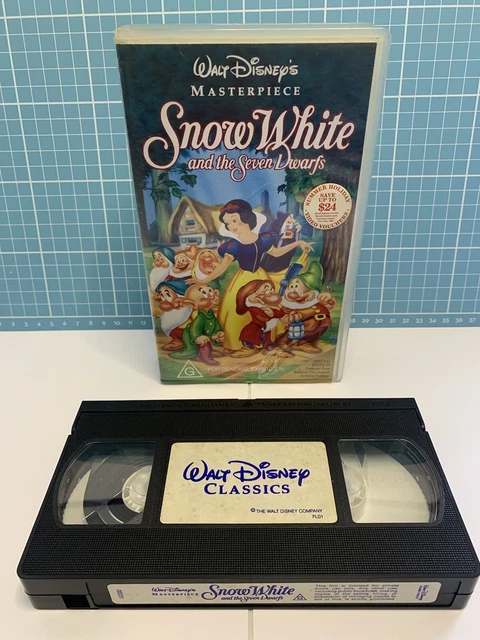 VHS: SNOW WHITE AND THE SEVEN DWARFS (1937) - Disney Masterpiece ...