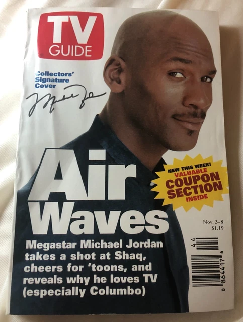 MICHAEL JORDAN TV GUIDE Nov. 2-8, 1996 Air Waves Collectors' Signature ...