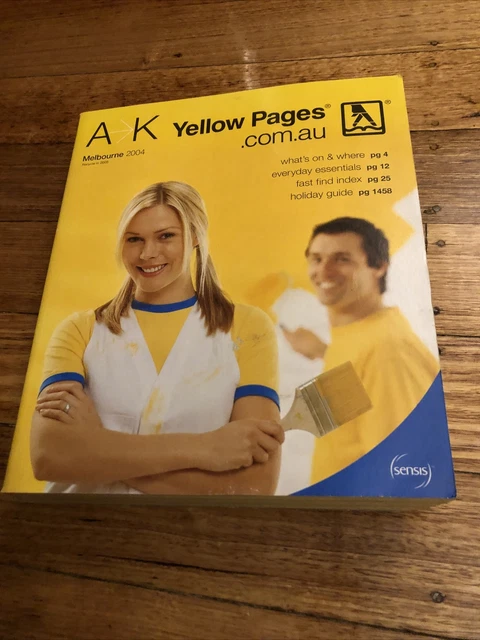 HISTORICAL TELEPHONE BOOK Melbourne 2004, A-K, 1632 Pages (Yellow Pages ...