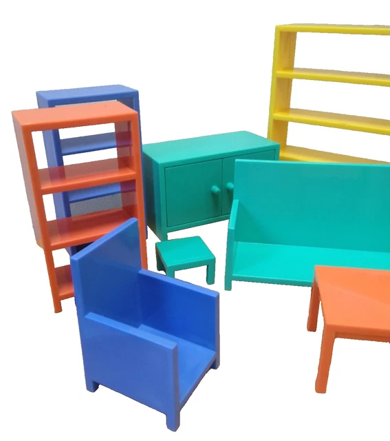 VINTAGE IKEA Doll House 1990s Furniture Living Room Set 11 Pcs Preloved ...